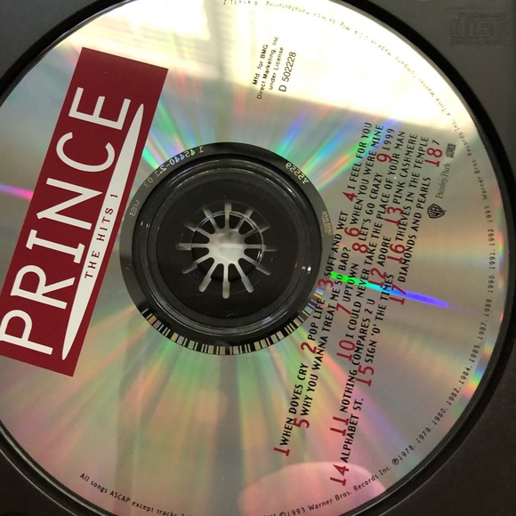 Media | Prince The Hits 1 Cd 1993 | Poshmark